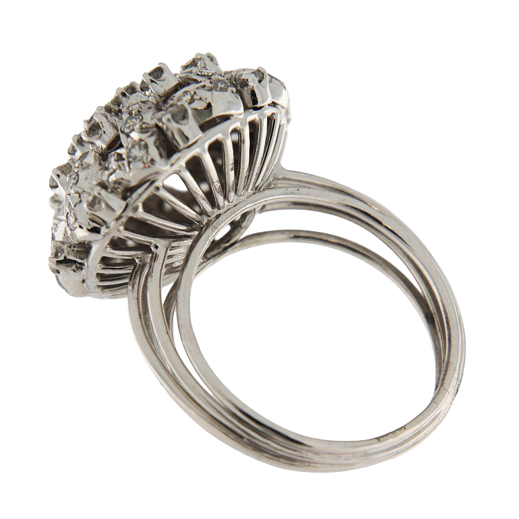 White gold ring with 1.42 ct diamonds | Gioielleria Guidetti