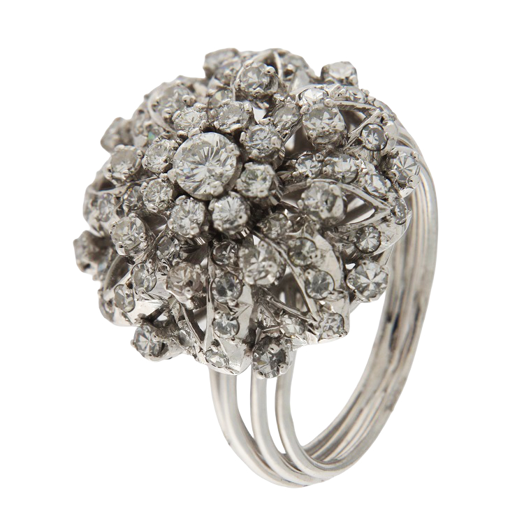White gold ring with 1.42 ct diamonds | Gioielleria Guidetti